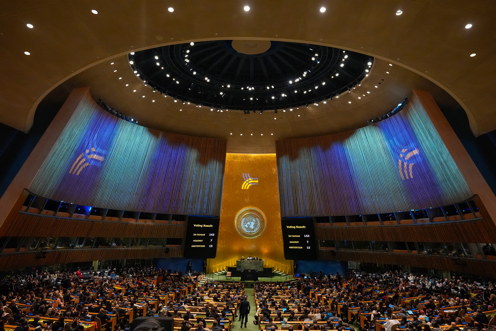 FN röstar om tvåstatslösning utan Hamas