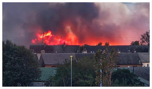 Lossiemouth quarry fire: Fire crews tackle large quarry blaze in Moray ...