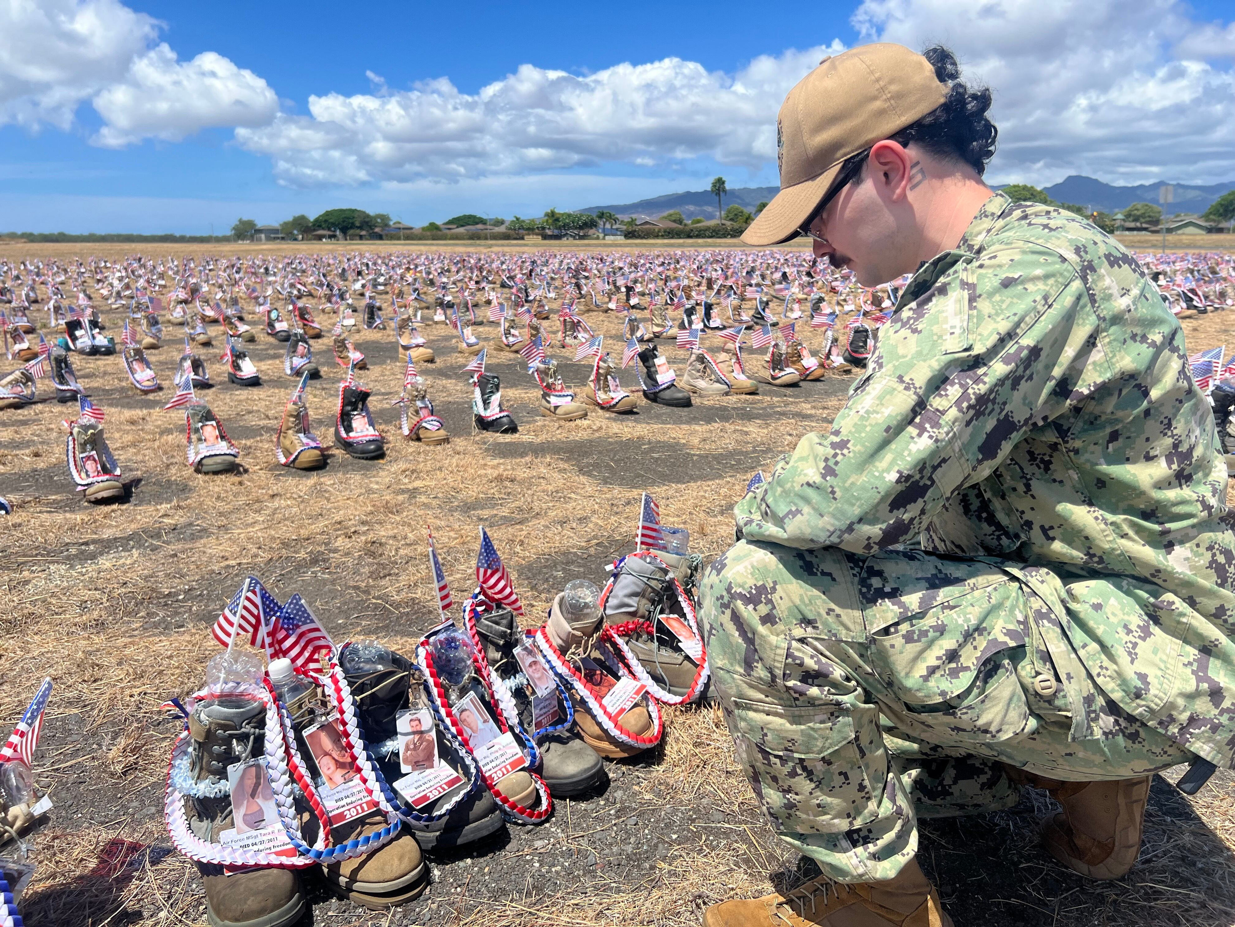 Nearly 9,000 boots in Ford Island honor fallen service members since 9/11