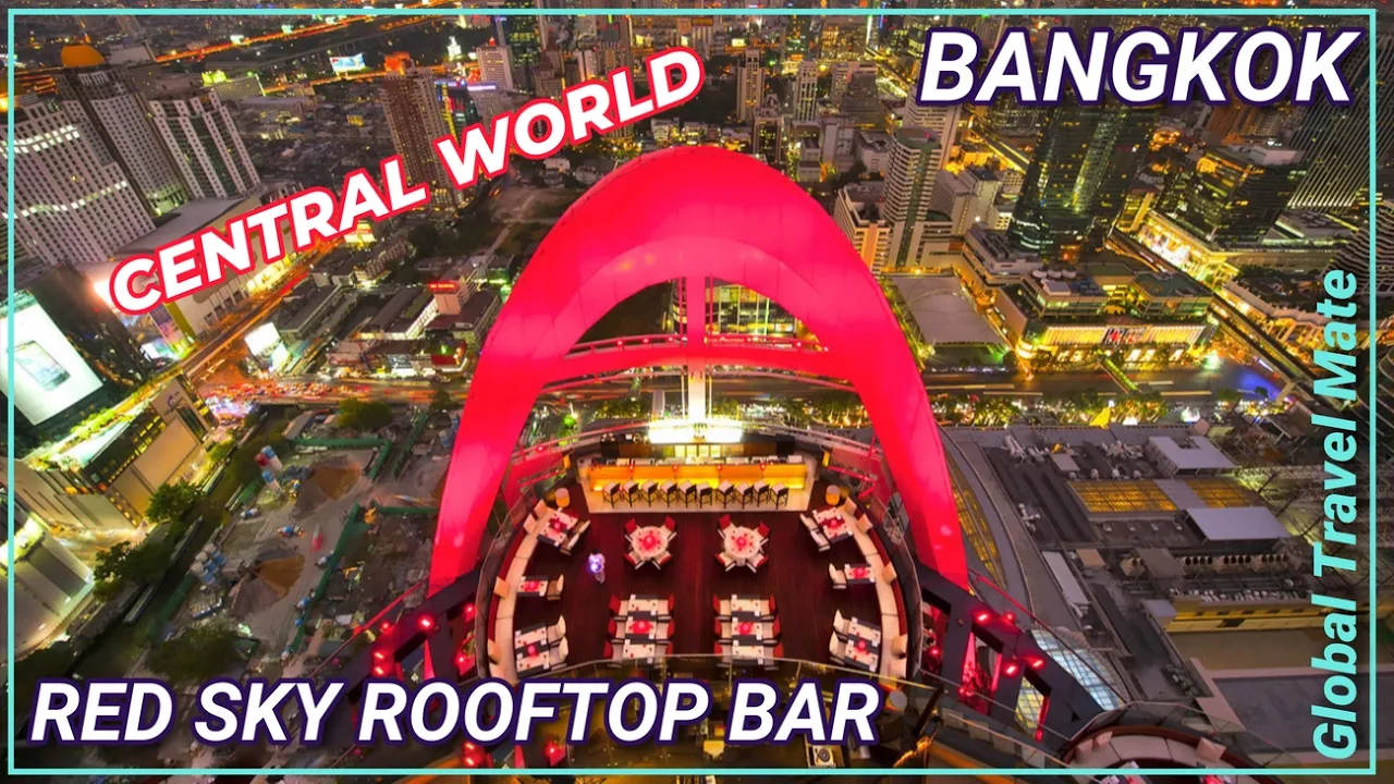 Red Sky Bar Rooftop BEST Sundown Cocktails in Bangkok 🇹🇭 Thailand