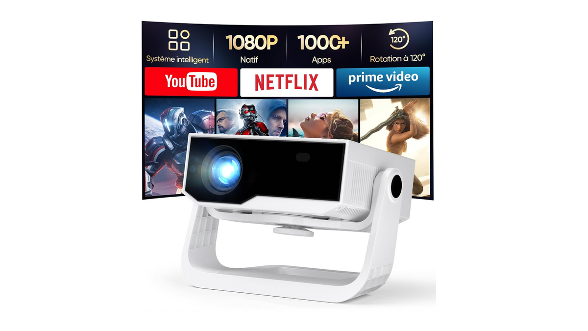 -50 % sur ce vidéoprojecteur portable Android 4K : le grand écran passe ...