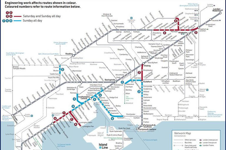 SWR weekend train disruption in Guildford and Woking as closures loom