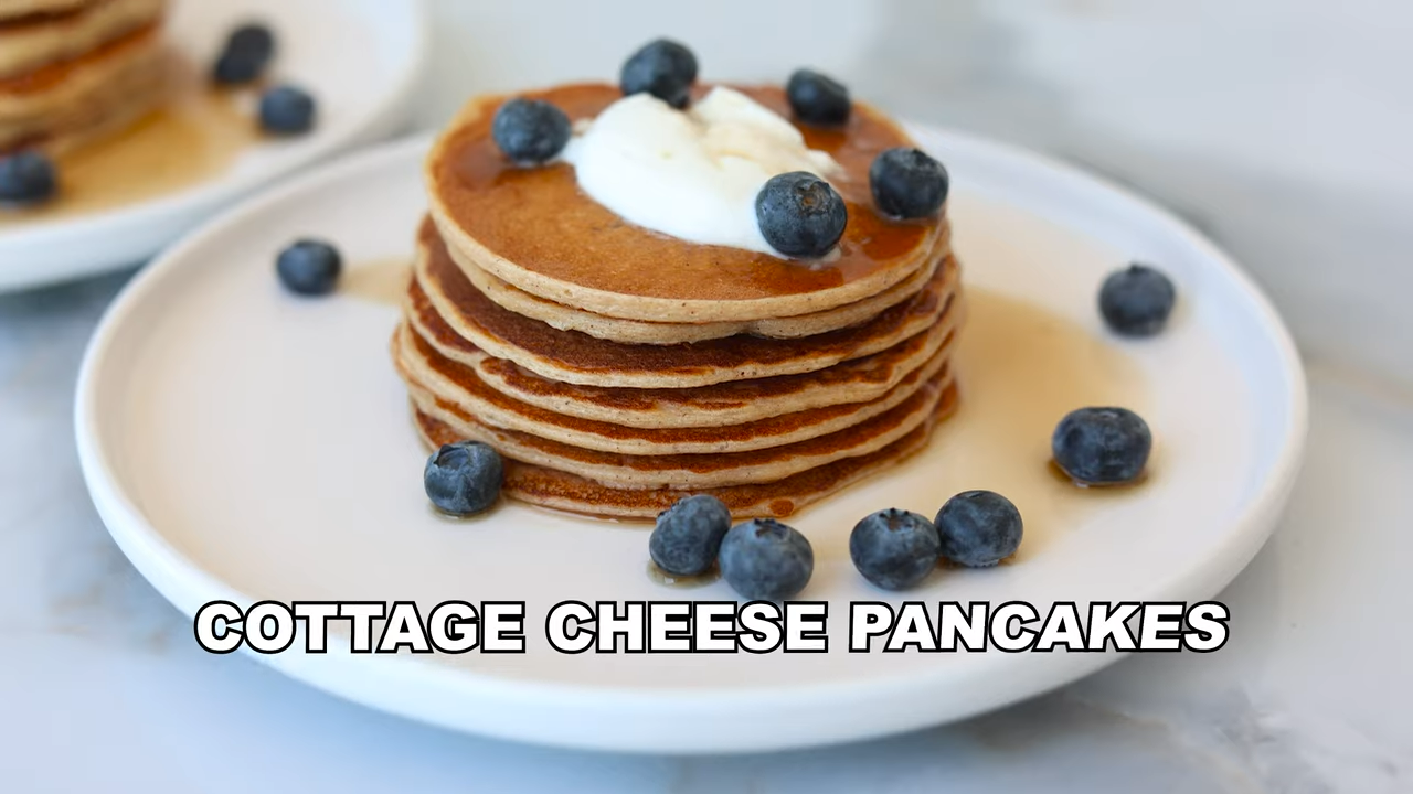 Simple High Protein Cottage Cheese Pancakes