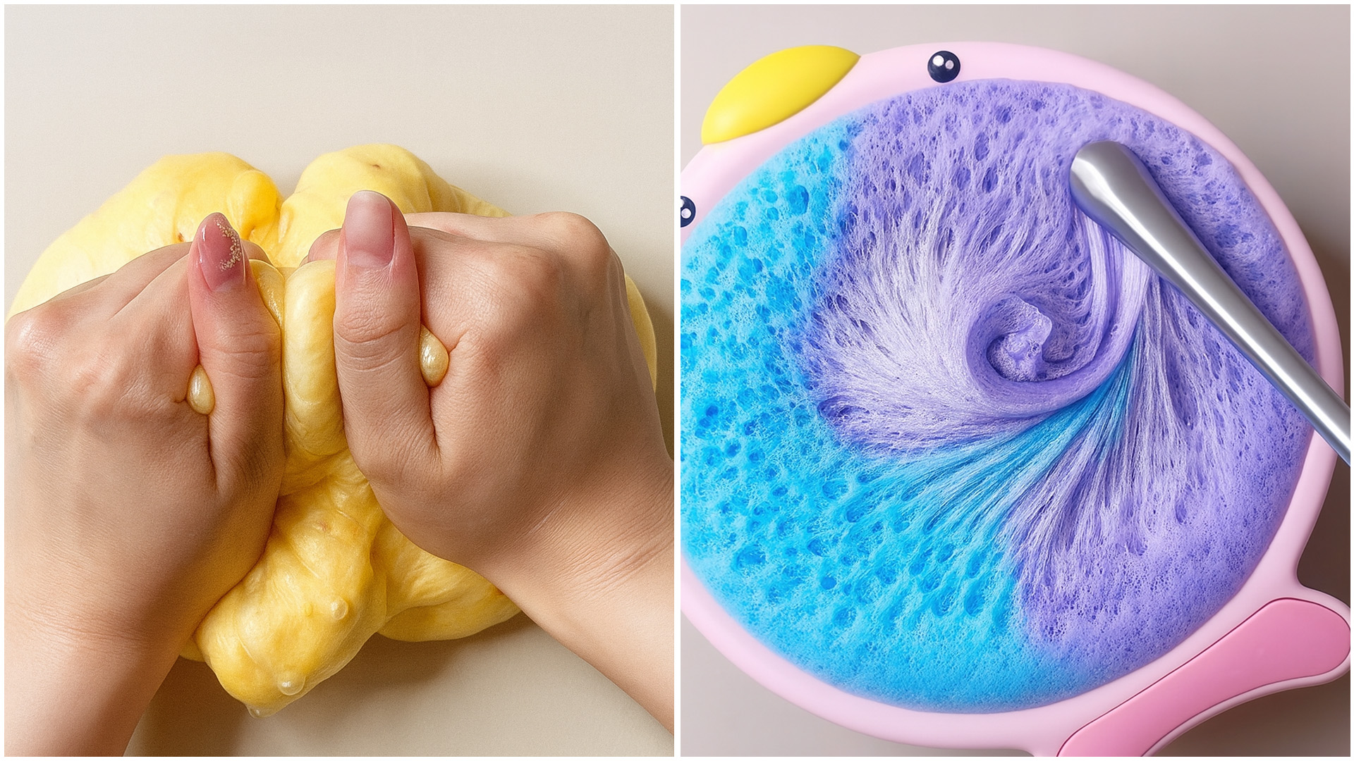 ASMR Slime Pressing and Stretching Sounds