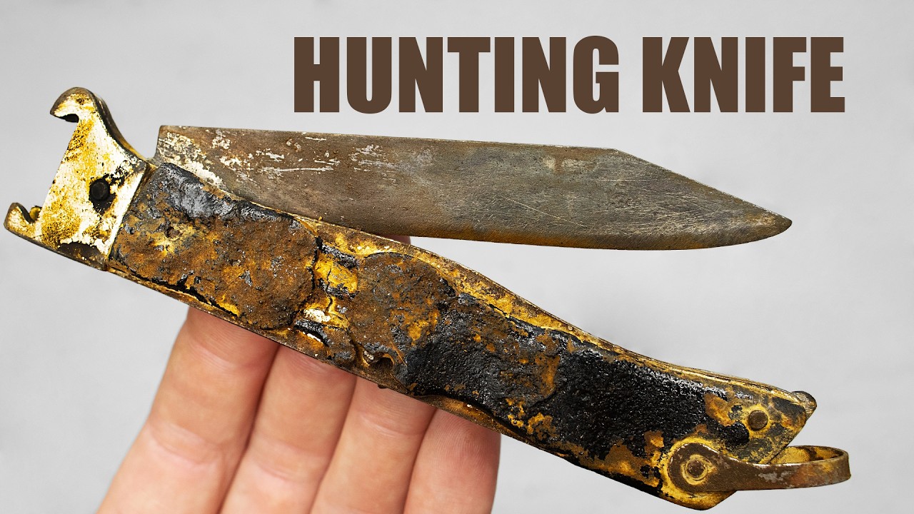 Vintage hunting folding knife restoration