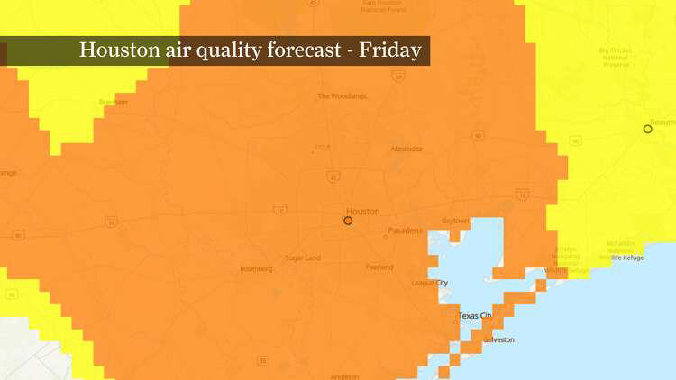 Stagnant air under high pressure isn't helping Houston's air quality ...