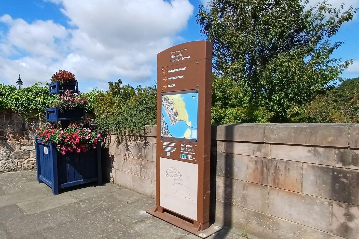 Monoliths installed to add some visitor information in busy areas of ...