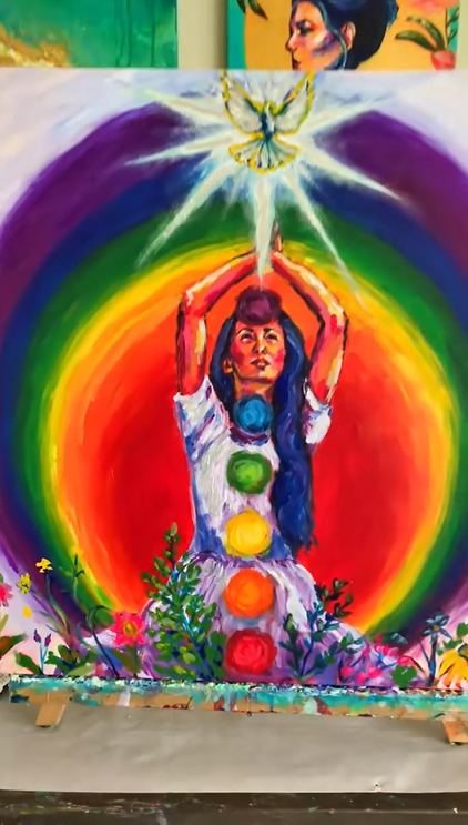 New Spiritual Chakra Painting Drop | Mixed Media Art Reveal