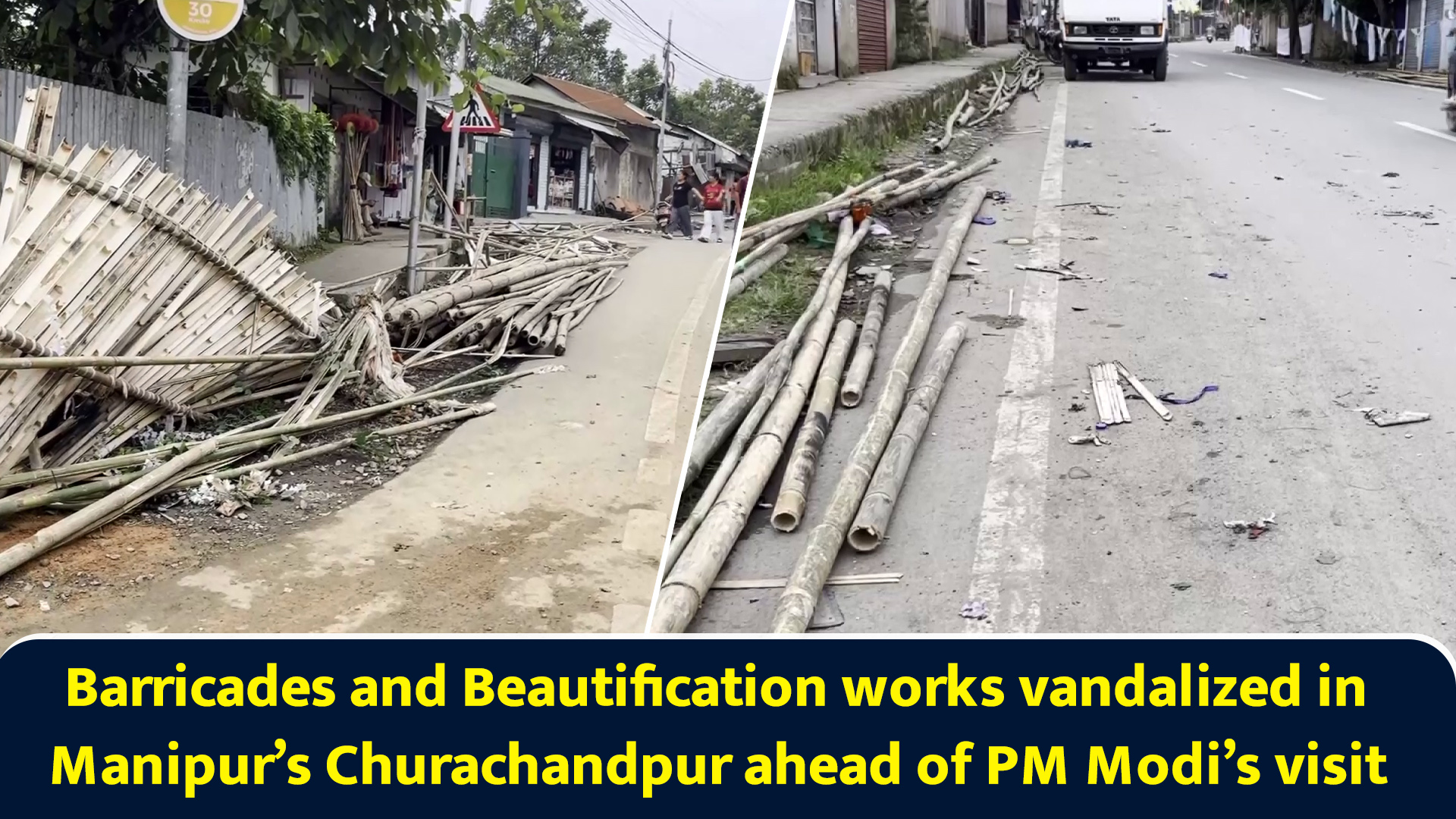 Barricades and Beautification works vandalized in Manipur’s ...