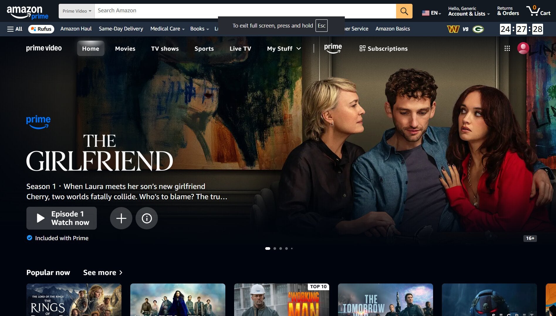 Is the Prime Video user interface treated as an afterthought?