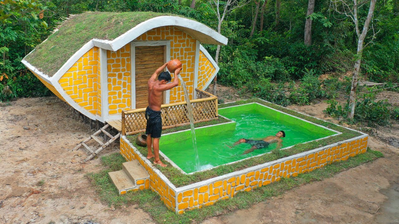 45 Days Building a Villa with Mud Walls, a Grass Roof & a Designed ...