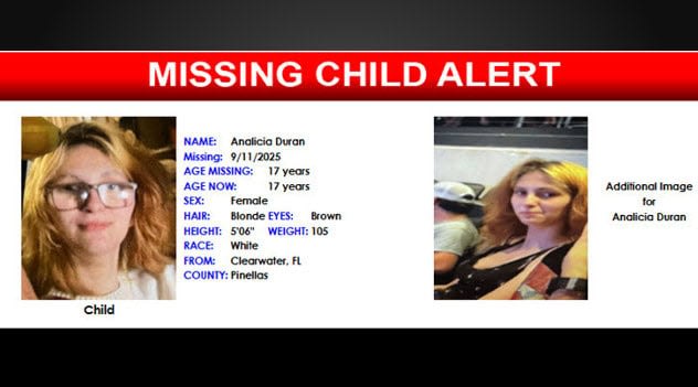 Florida Missing Child Alert Issued In Clearwater For Jacksonville Teen ...