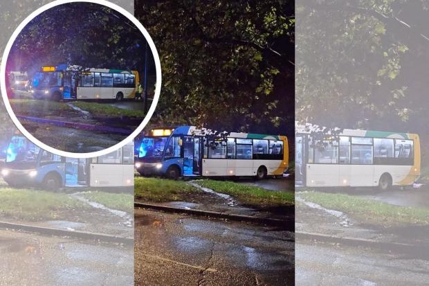 Locals puzzled as city bus left ‘stuck on roadside’