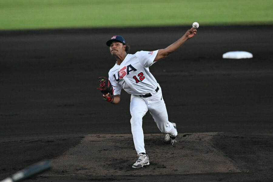 '한국 불운' 하필 158km 괴물투수를 만날 줄이야…ML 드래프트 1R 강력후보, 10K 완봉승에 결승행 좌절
