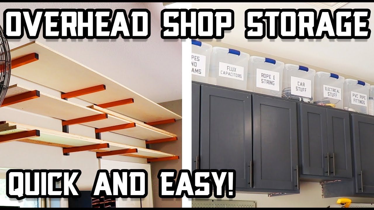I transformed my garage with easy overhead storage! 🛠️
