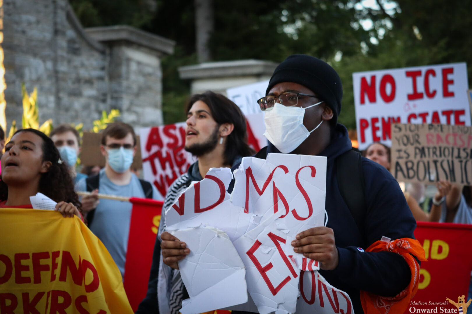 Anti-ICE Protesters March Across Penn State Campus