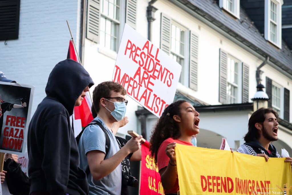 Anti-ICE Protesters March Across Penn State Campus