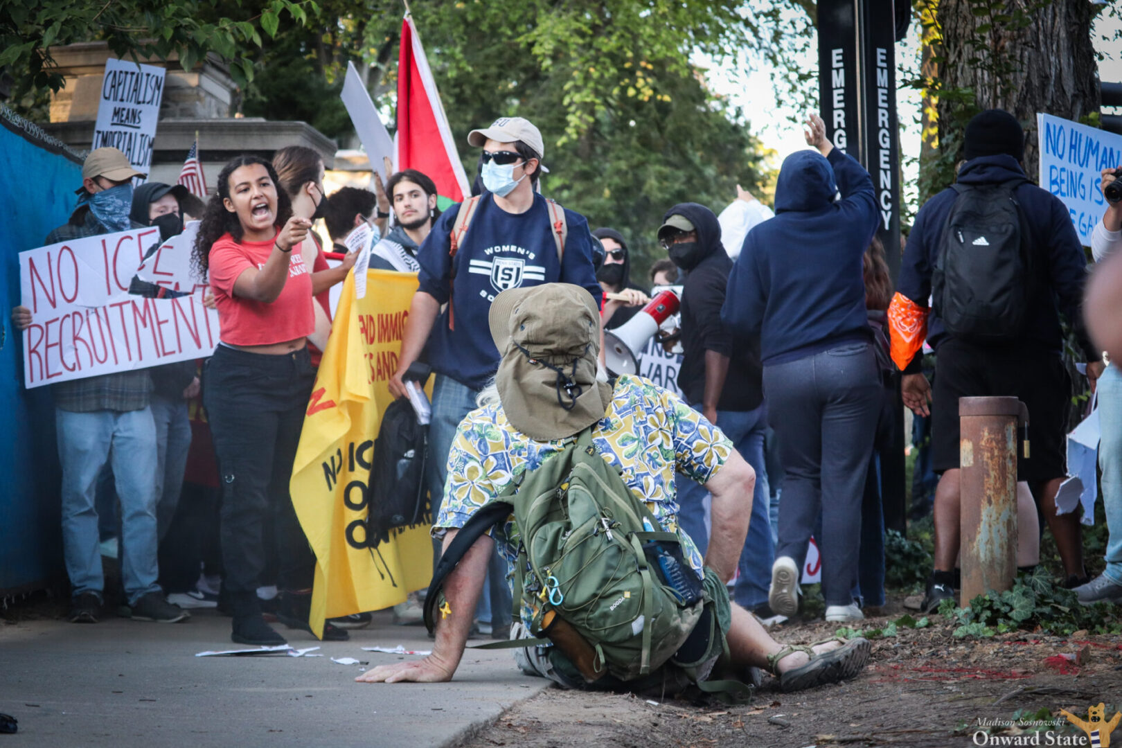 Anti-ICE Protesters March Across Penn State Campus