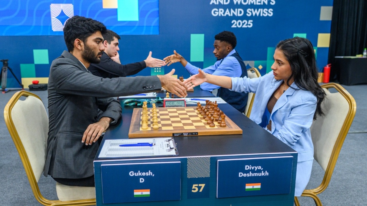 Grand Swiss: Divya Deshmukh holds D Gukesh to draw after 103 moves in 6 ...