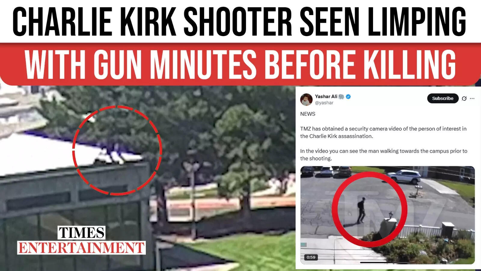 New Video Captures Suspected Charlie Kirk Shooter Limping Toward Campus ...