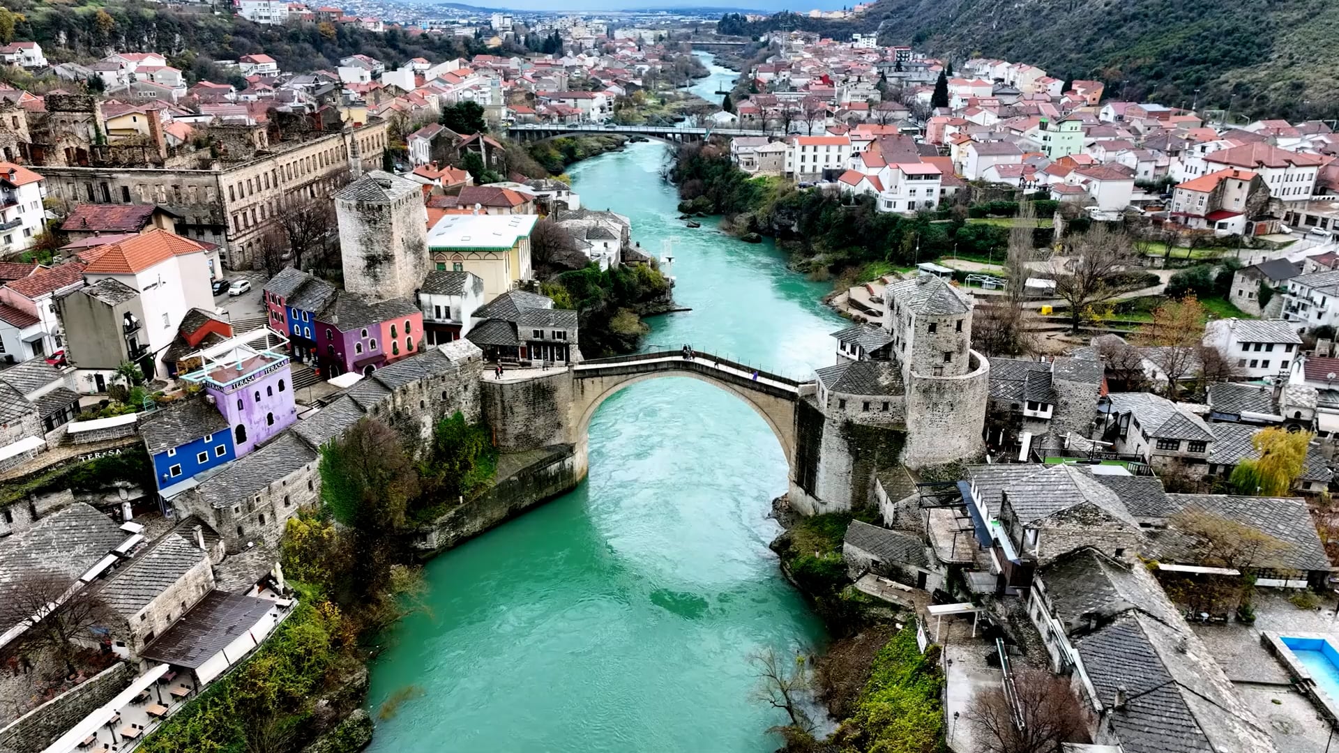 Mostar from the Sky: Drone Views of Bosnia's Balkan Beauty - Worldwide