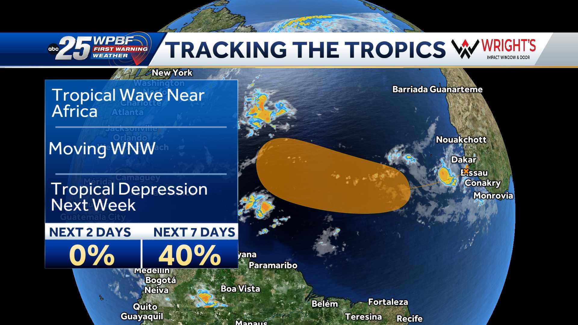 Wave expected to become tropical depression next week