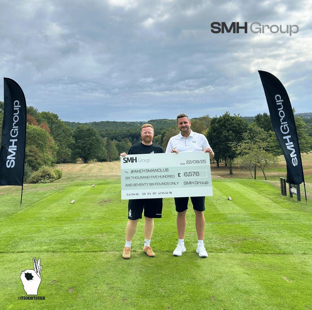 SMH Group Charity Golf Day raises £7,476.01 for Andy’s Man Club and MNDA