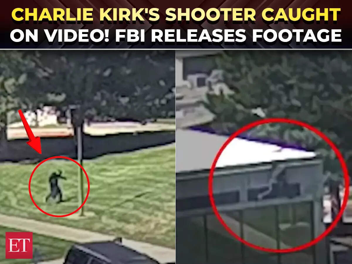 Charlie Kirk assassination | FBI releases video of suspect fleeing ...