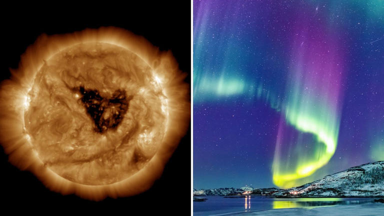 Aurora alert! Butterfly-shaped 'hole' in sun's atmosphere could spark ...