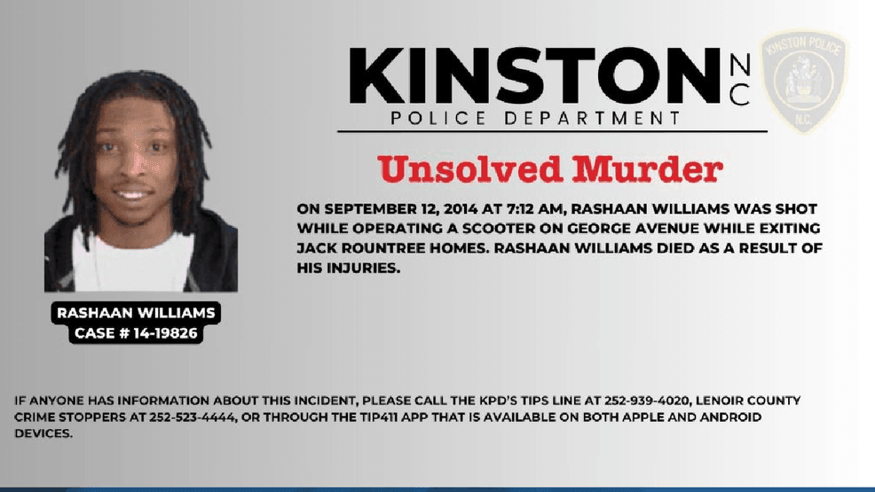 Unsolved murder of Rashaan Williams remains a mystery after nine years