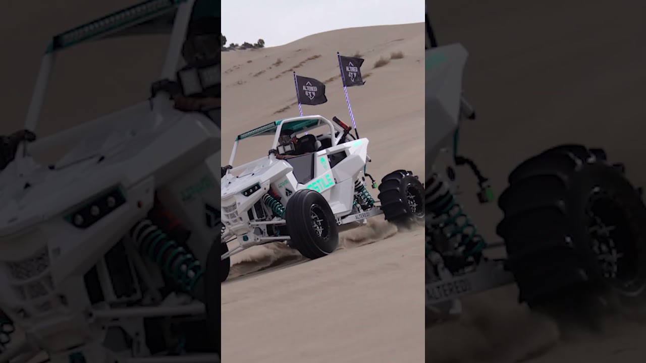 Ripping the sand dunes in the Tesla powered RS1
