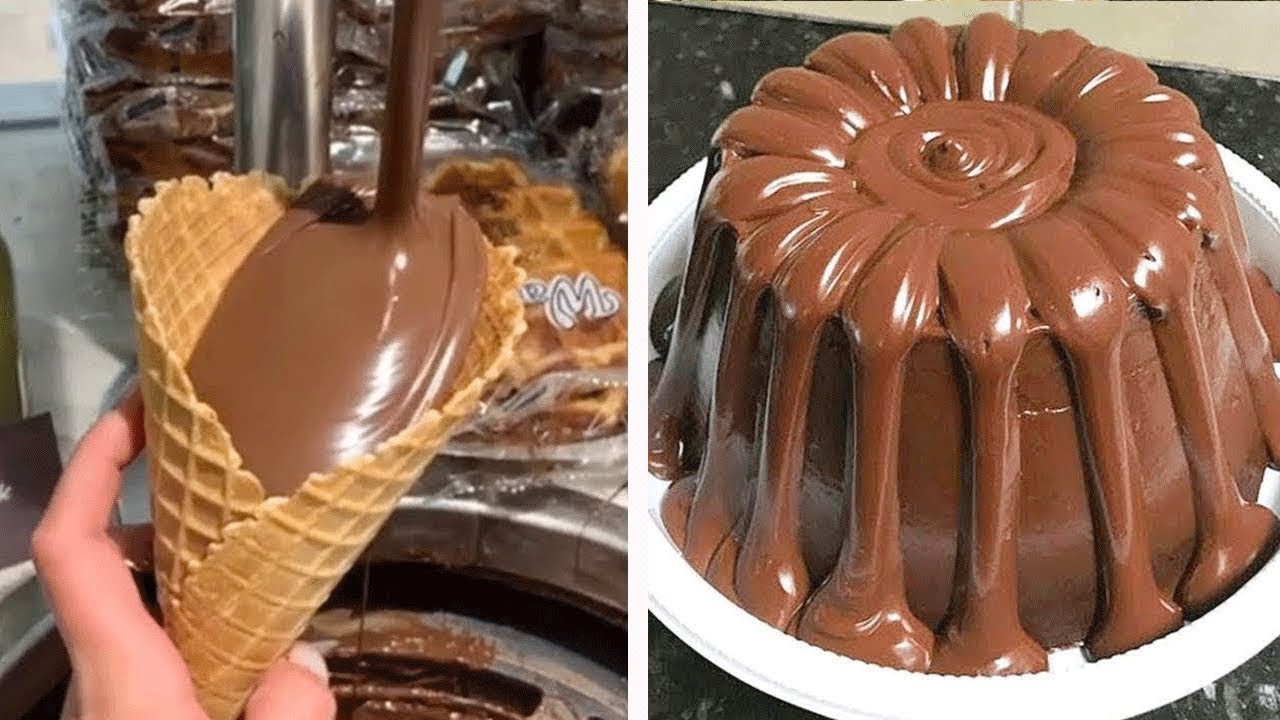 Chocolate Cone Filling & Glazed Dome Cake | Satisfying Dessert Compilation