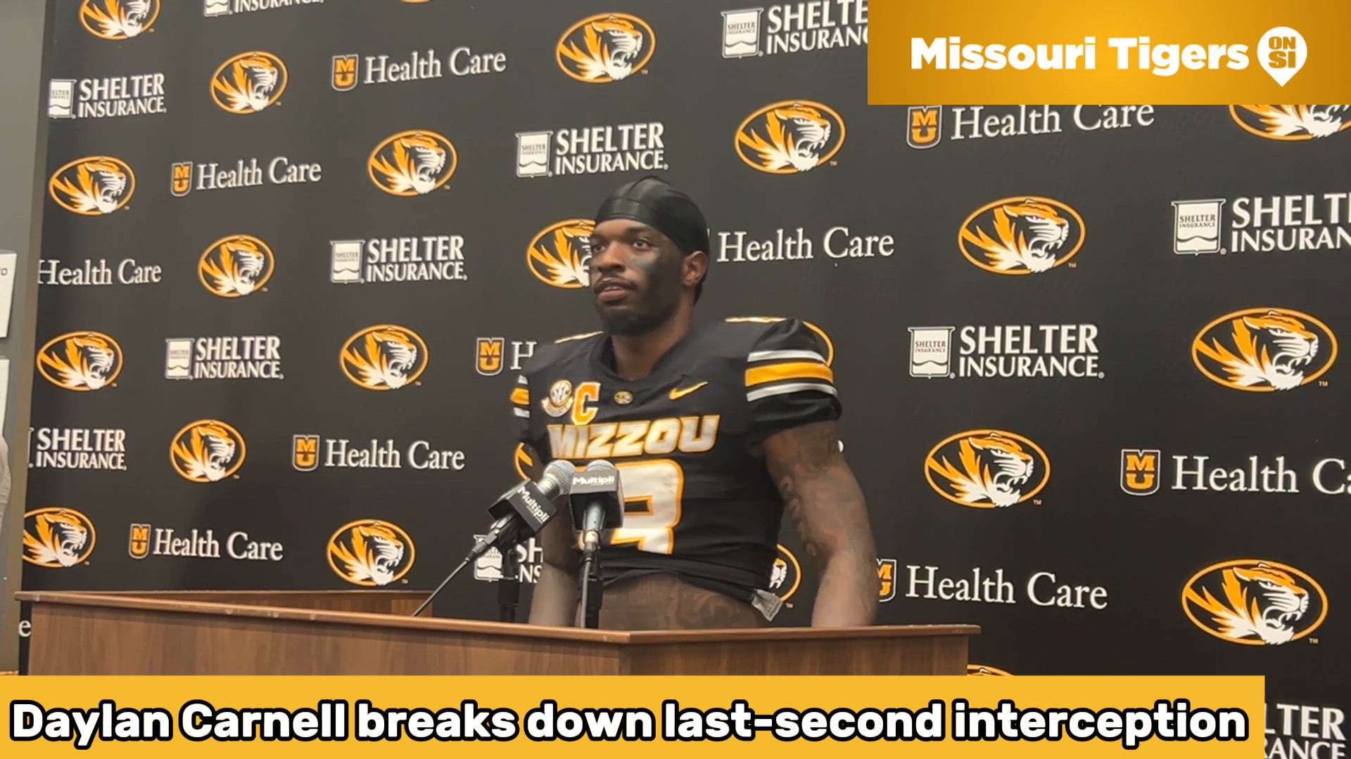 Mizzou S Daylan Carnell on Game Winning Interception