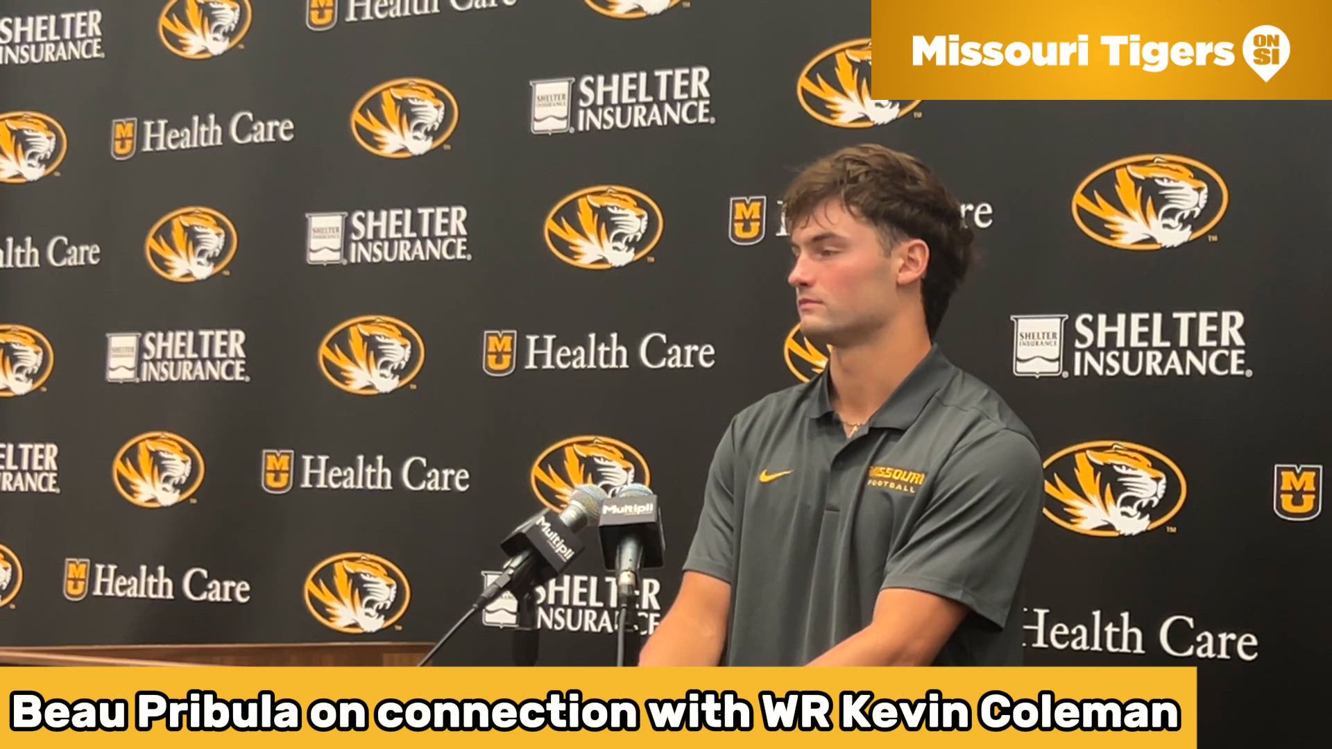 Mizzou QB Beau Pribula on Connection with WR Kevin Coleman Jr