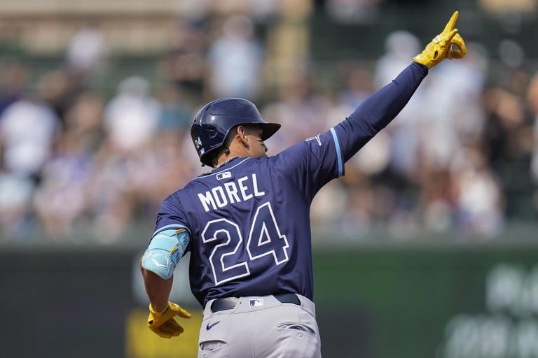 Christopher Morel homers for the Tampa Bay Rays in return to Wrigley Field