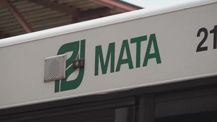 Woman injured in wreck with MATA bus