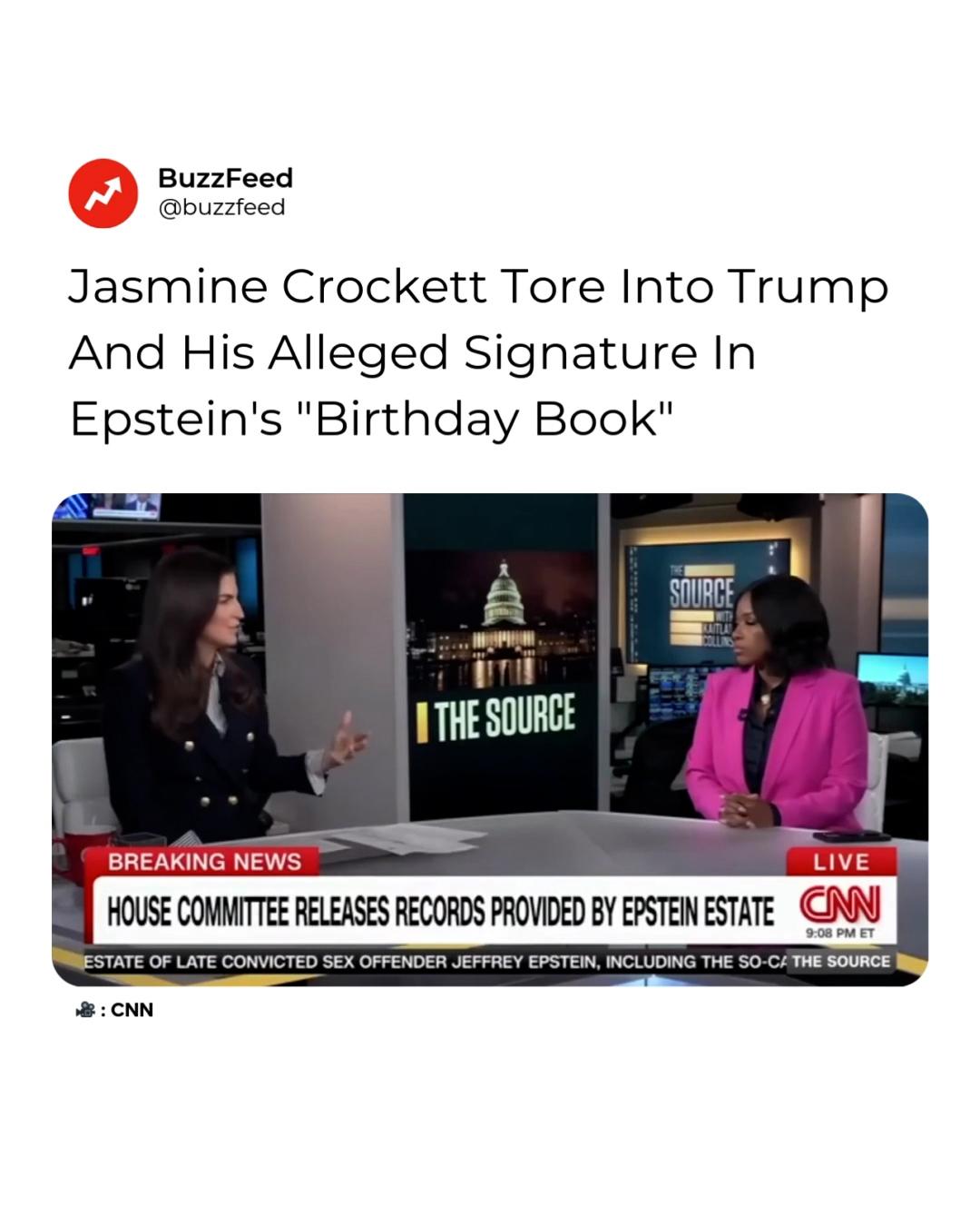 Jasmine Crockett Tore Into Trump And His Alleged Signature In Epstein's ...