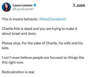 Candace Owens Checks Laura Loomer After She Calls Her “Insane” Over ...