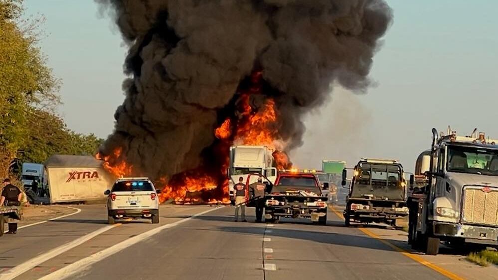 Coroner identifies 3 killed in fiery interstate crash