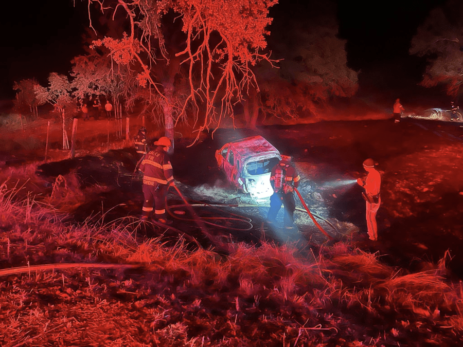 Amazon Prime van engulfed in flames after crash in Calaveras County