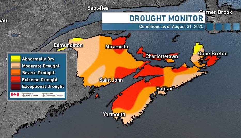 Much of Atlantic region officially suffering 'extreme drought ...
