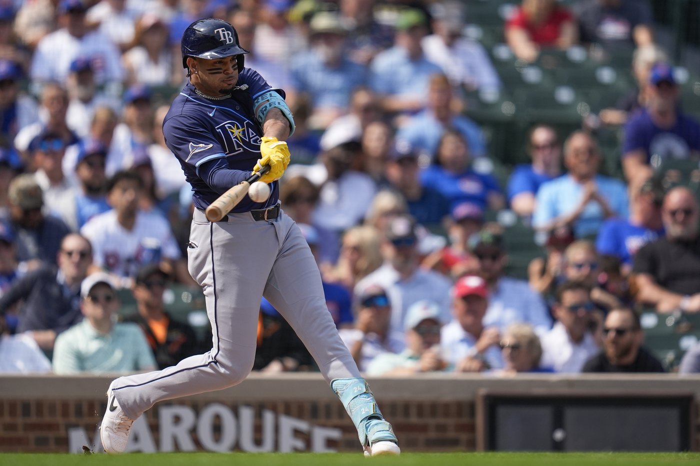 Christopher Morel homers for the Tampa Bay Rays in return to Wrigley Field