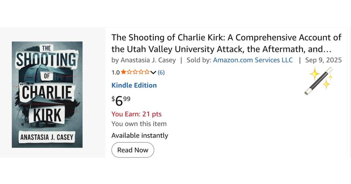 AI-Generated Books About Charlie Kirk's Death Started Popping up Online ...