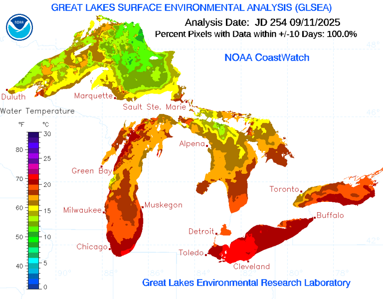 How warm is Lake Superior? Michigan Great Lakes, inland waters will ...