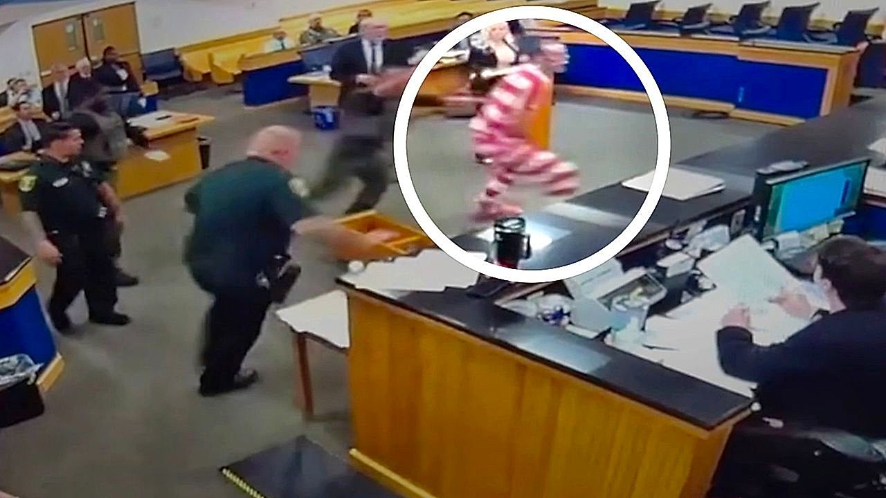 Courtroom chaos: Handcuffed man lunges at Florida judge during hearing