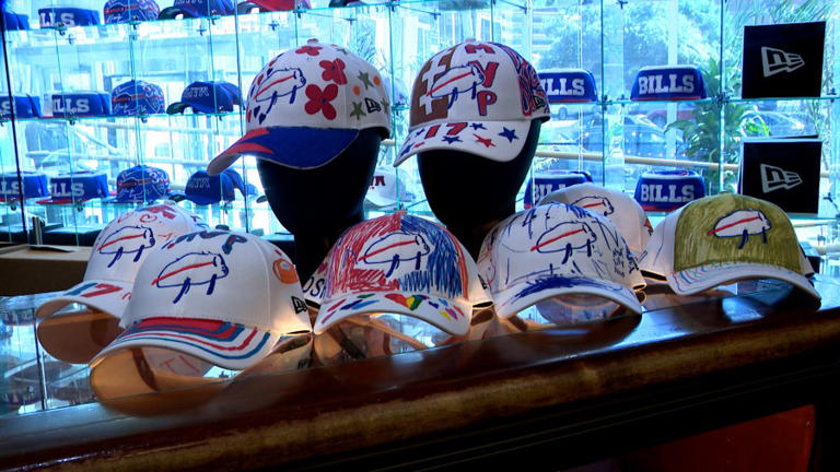 Oishei patients create customized hats for Josh Allen