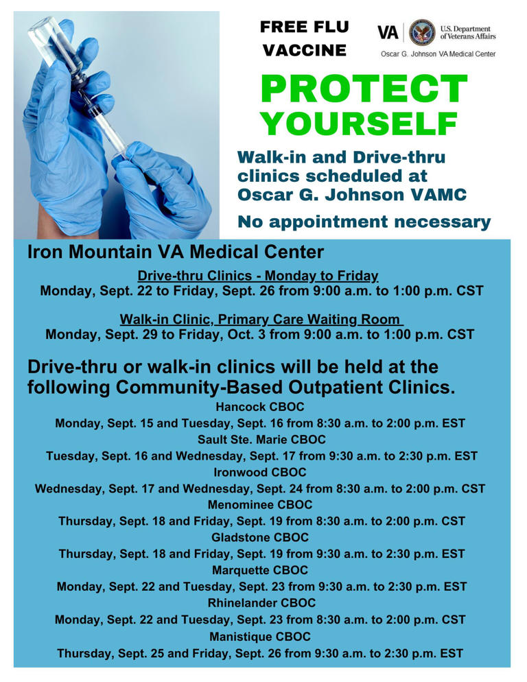 Oscar G. Johnson VAMC offers flu shots to vets across the UP