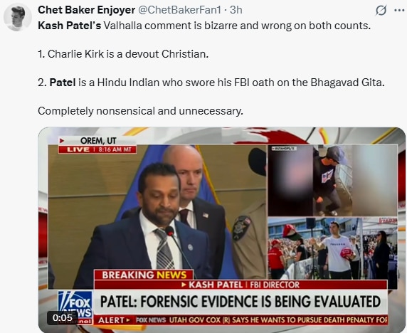 Why Kash Patel's see you in Valhalla message to Charlie Kirk sparked ...