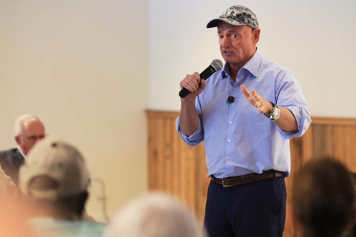 Mark Kelly's wife was shot for politics. Here's his message in SC after ...