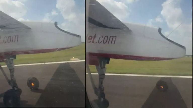'The wheel is gone...', the wheel of SpiceJet plane fell on the runway ...